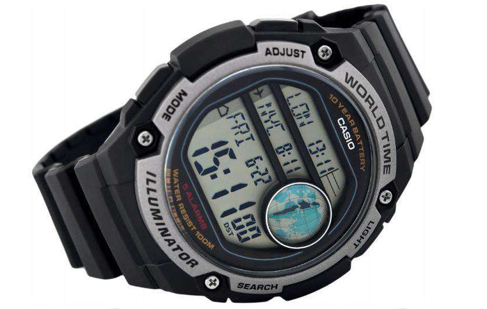 Casio AE-3000W-1AVDF Black Resin Watch for Men | Watch