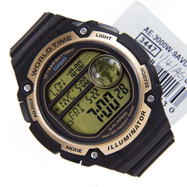 Casio AE-3000W-9AVDF Black Resin Watch for Men | Watch