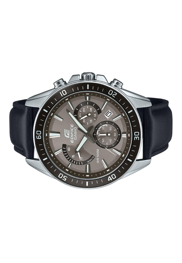 Casio Edifice EFR-552L-5A Chronograph Leather Strap Watch For Men