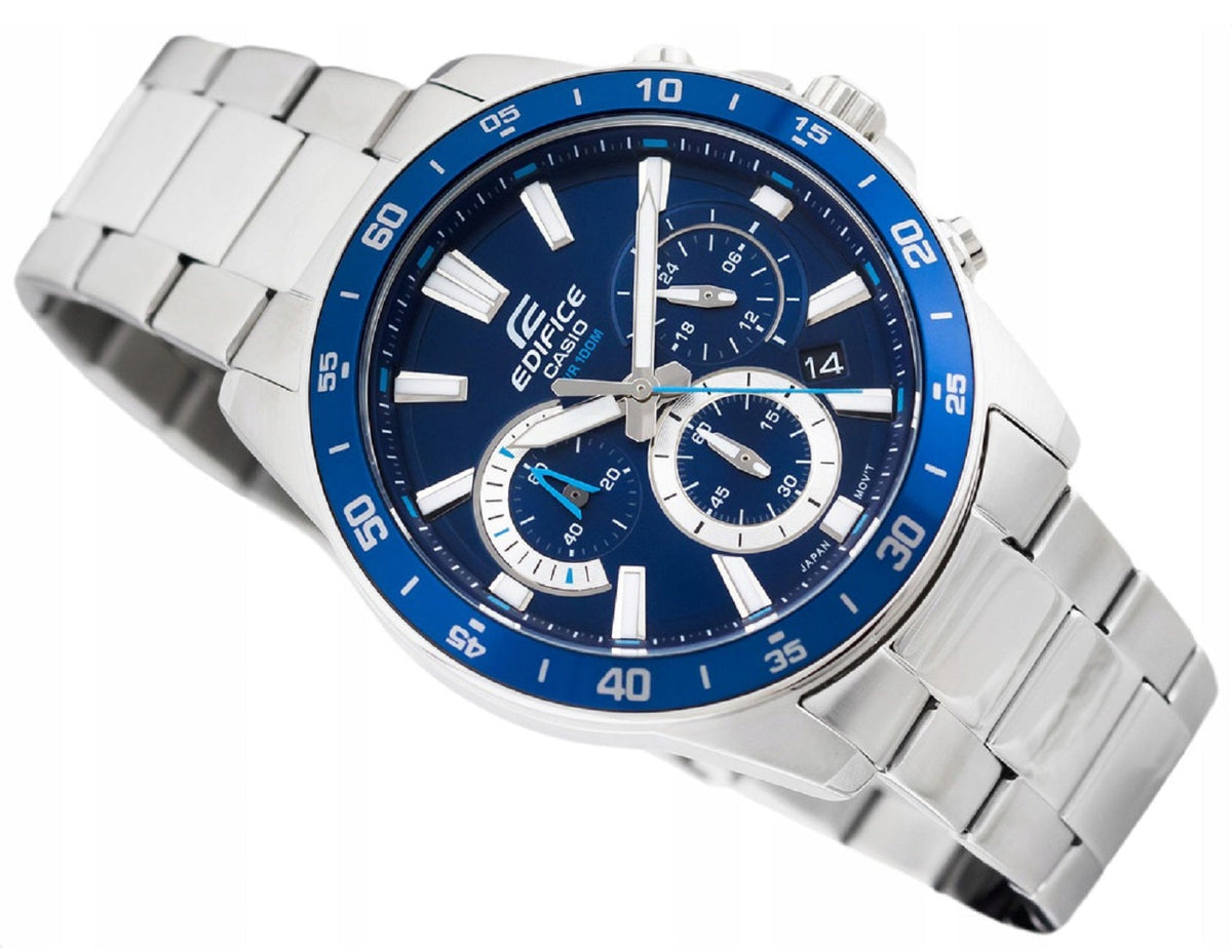 Casio Edifice EFV-570D-2A Chronograph Stainless Steel Strap Watch For
