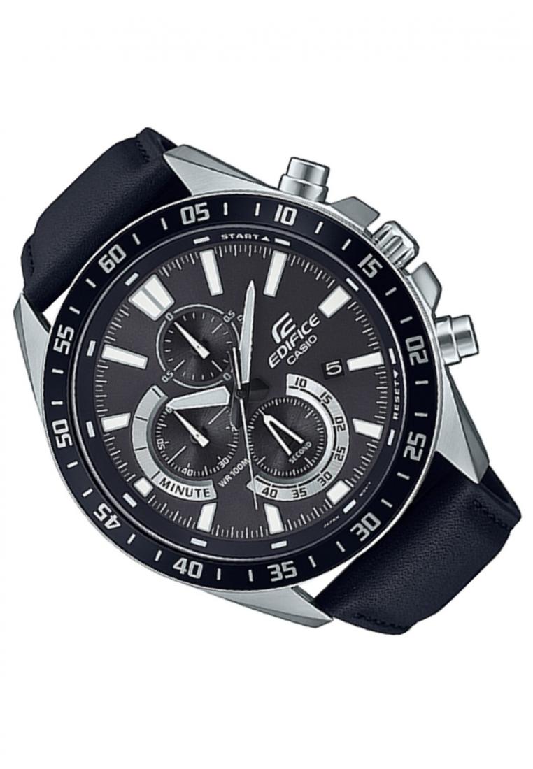Casio Edifice EFV-620L-1A Chronograph Leather Strap Watch For Men