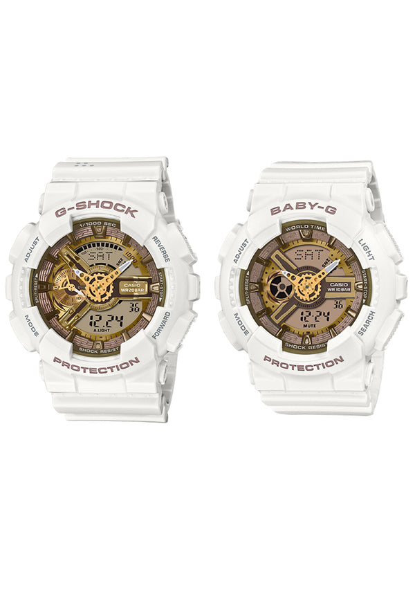 Casio G-Shock Couple Watch LOV-22A-7A Digital Analog Rubber Strap Watc