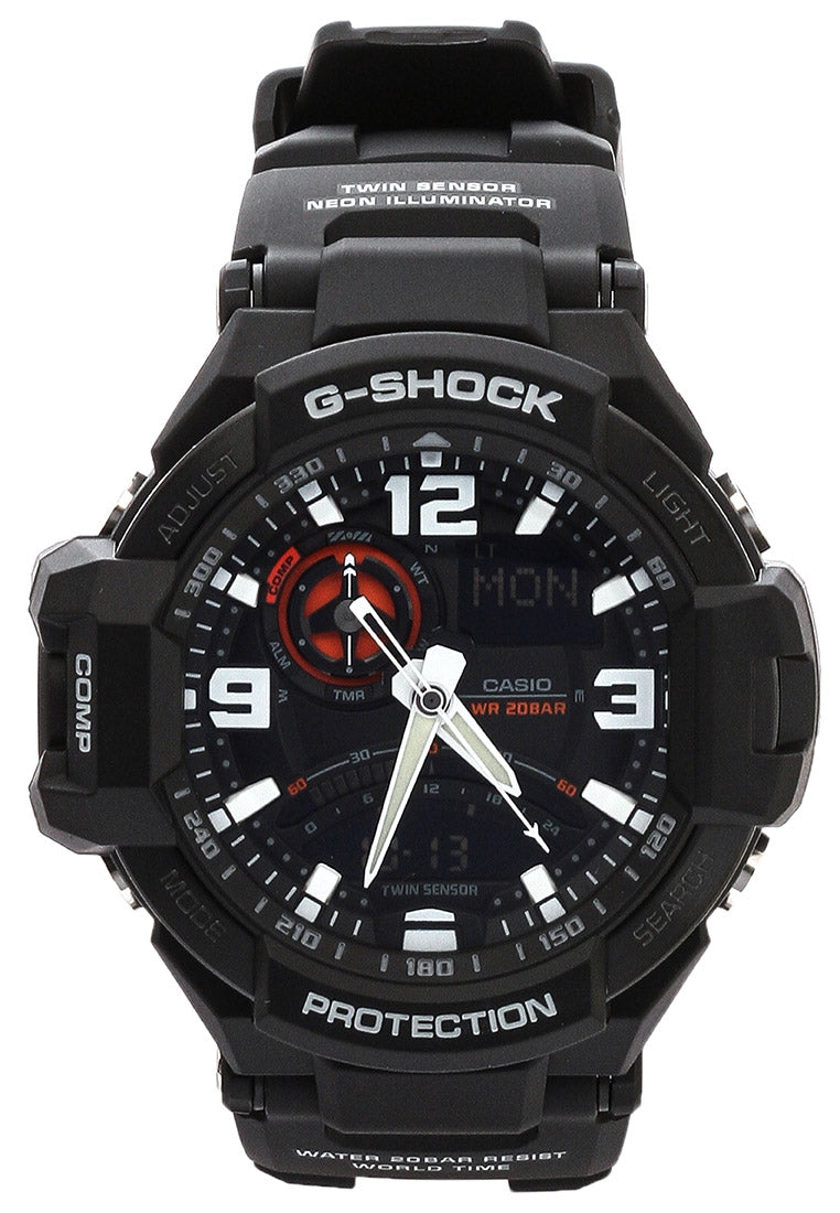 Casio G-shock GA-1000-1ADR Digital Analog Rubber Strap Watch For Men
