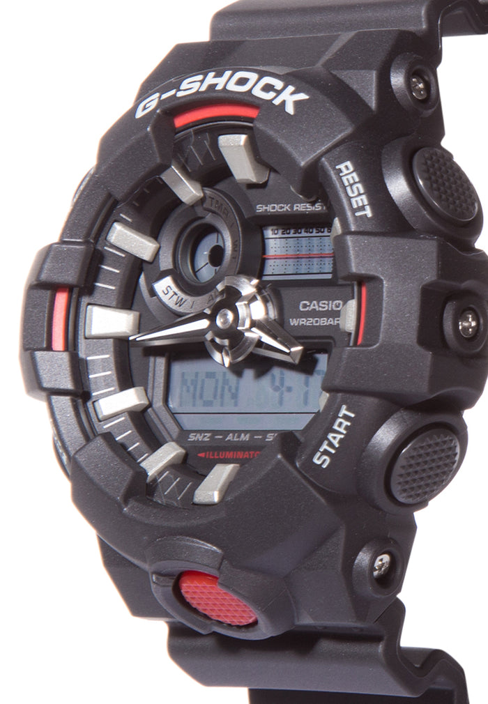 Casio G-shock GA-700-1A Digital Analog Rubber Strap Watch For Men