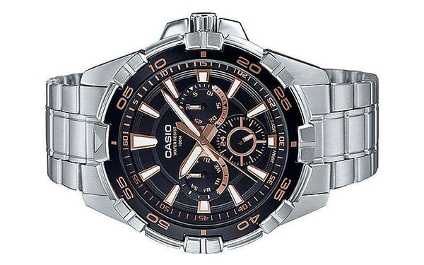 Casio MTD-1069D-1A3VDF Stainless Steel Strap Watch for Men