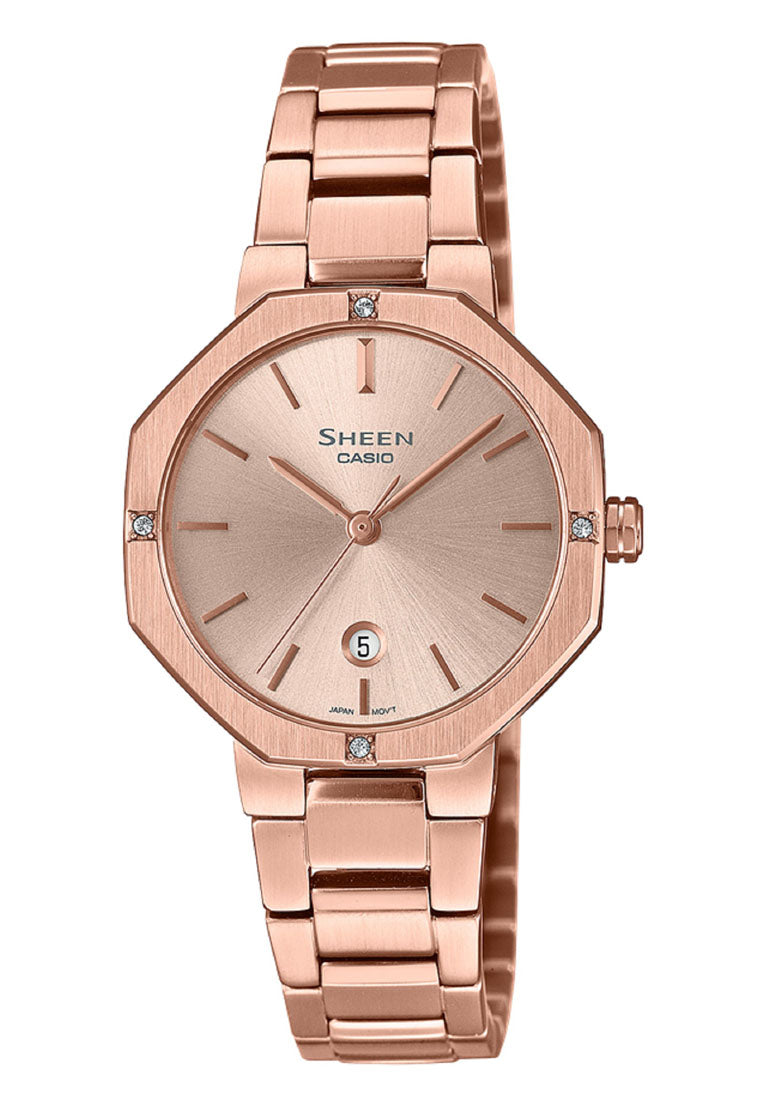 Casio Sheen SHE-4543PG-4A Analog Stainless Steel Strap Watch For Women