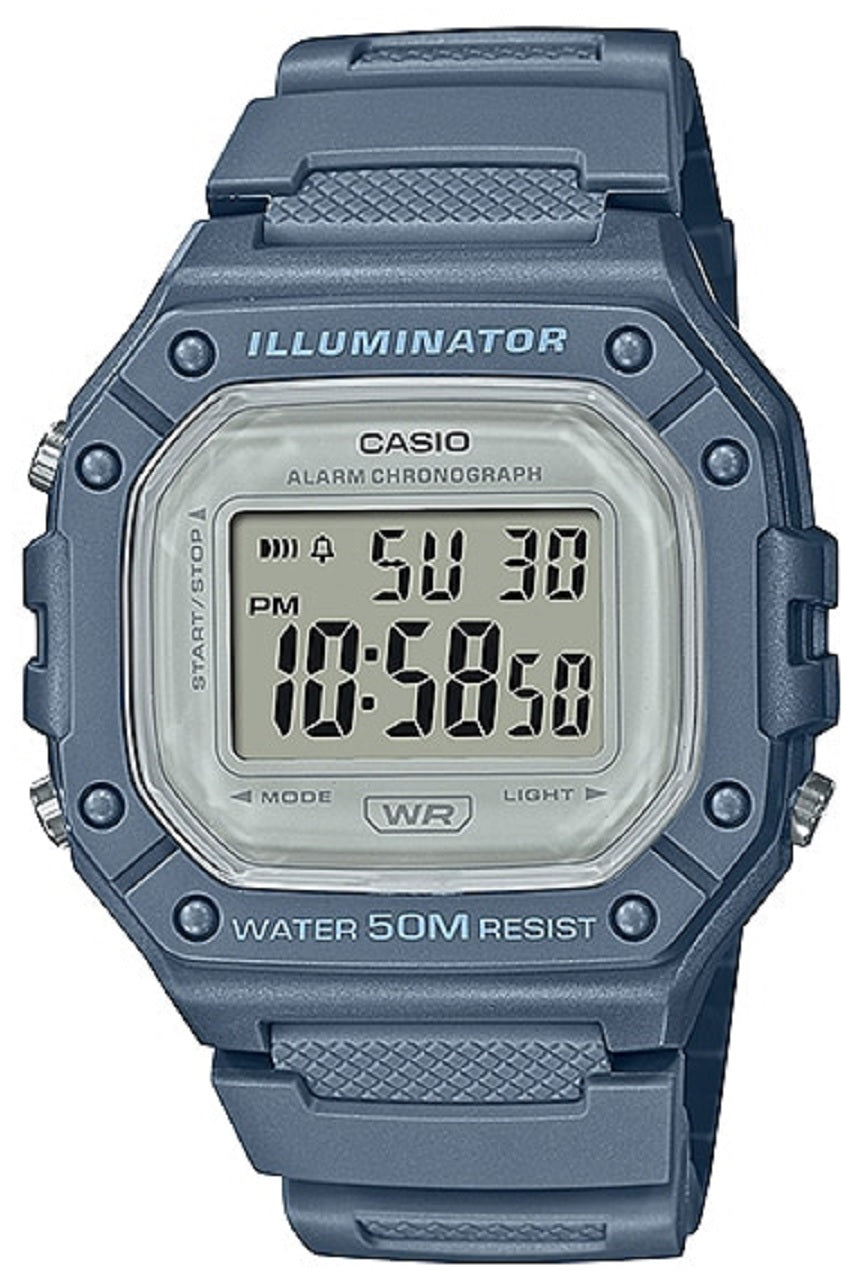 Casio W-218HC-2A Blue Denim Resin Watch | Watch Portal