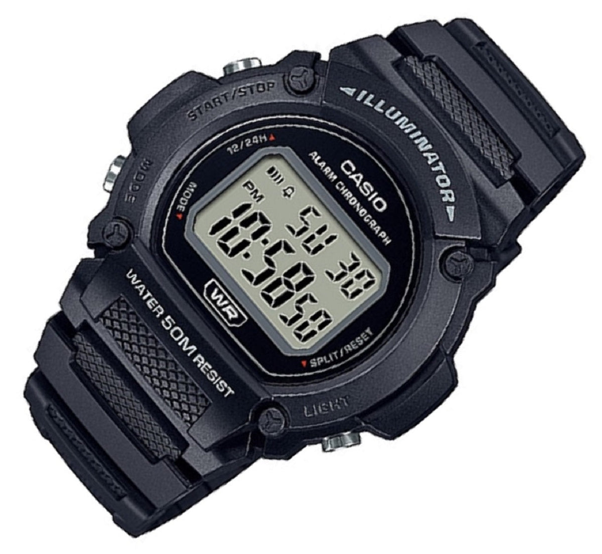 Casio W-219H-1A Black Resin Strap Watch for Men | Watch