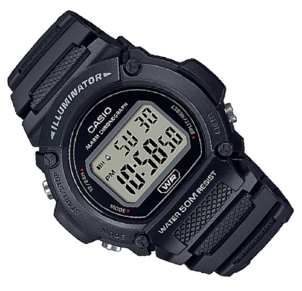 Casio W-219H-1A Black Resin Strap Watch for Men | Watch