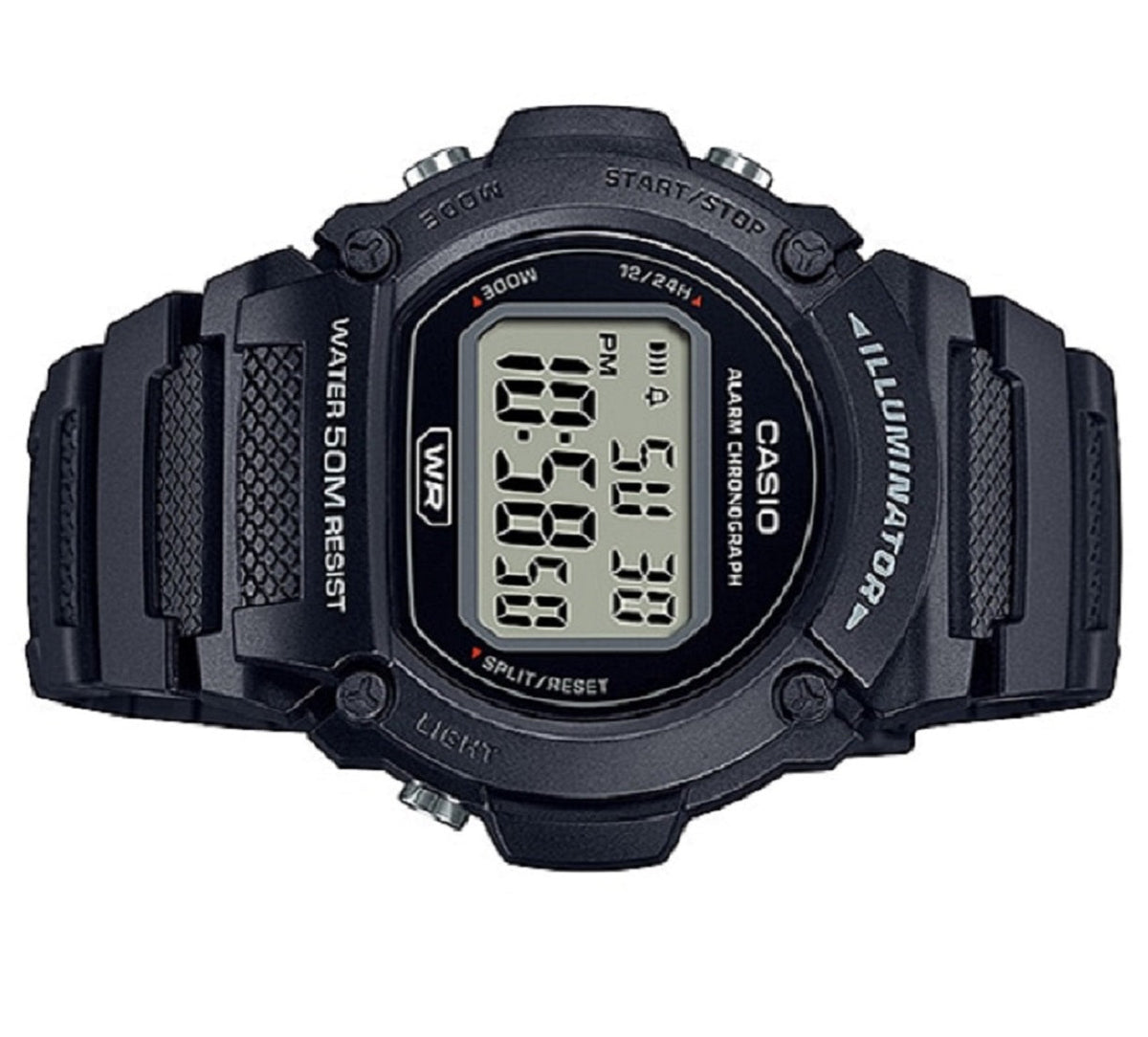 Casio W-219H-1A Black Resin Strap Watch for Men | Watch