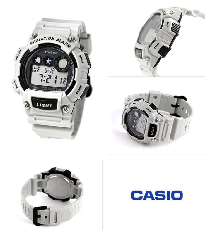 Casio W-735H-8A2 White Resin Watch for Men | Watch Portal