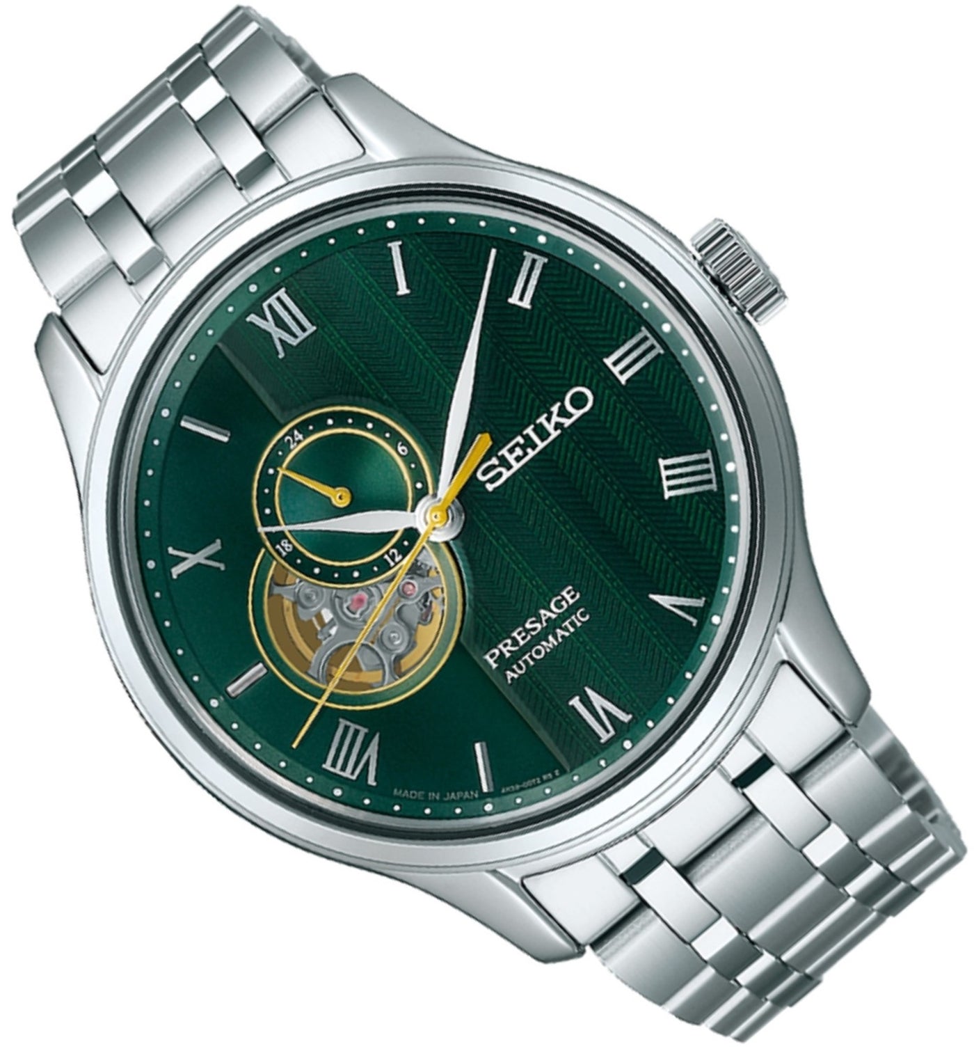 Seiko Presahe SSA463J1 Japanese Zen Garden Open Heart Automatic Watch